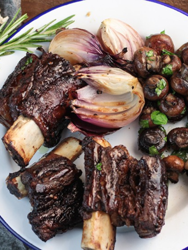 Honey glazed short ribs