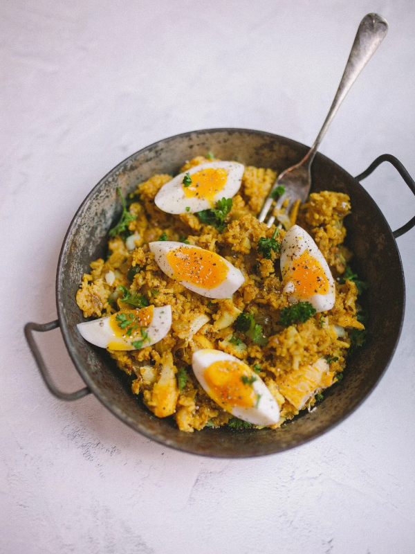 Traditional smoked haddock kedgeree
