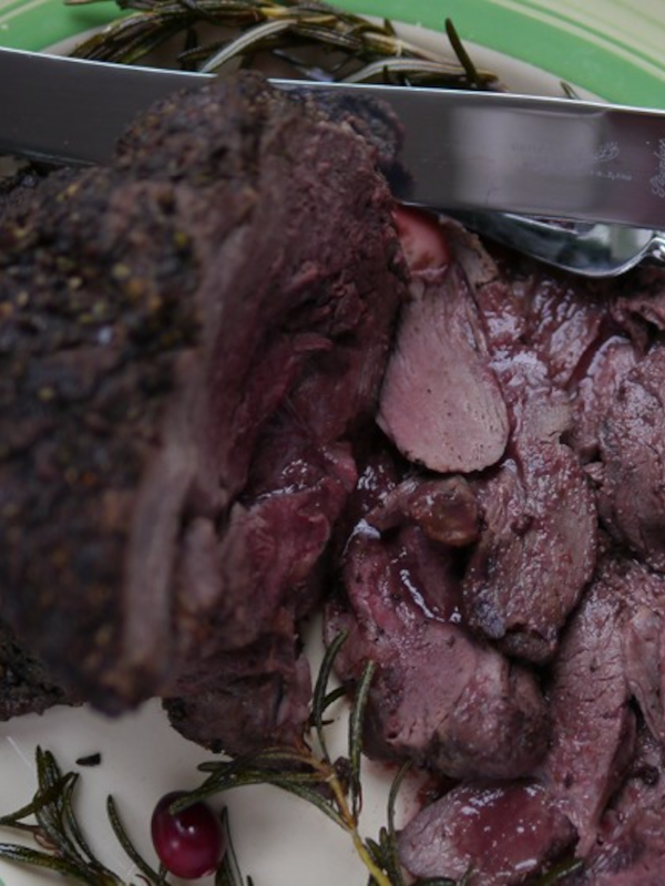 Venison haunch roast