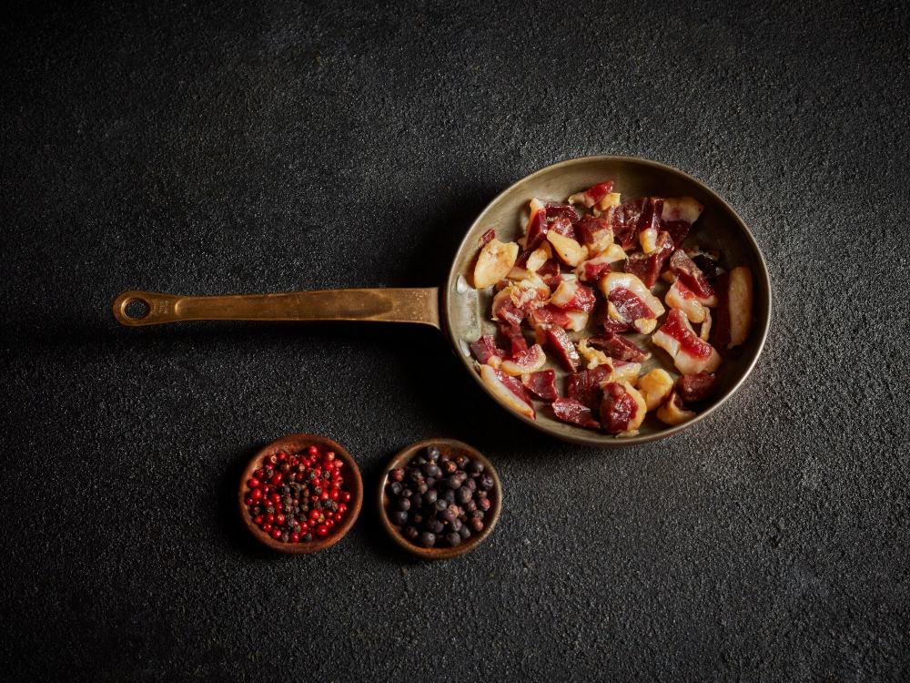 Diced Air Dried Duck Pancetta (100g) | Field & Flower