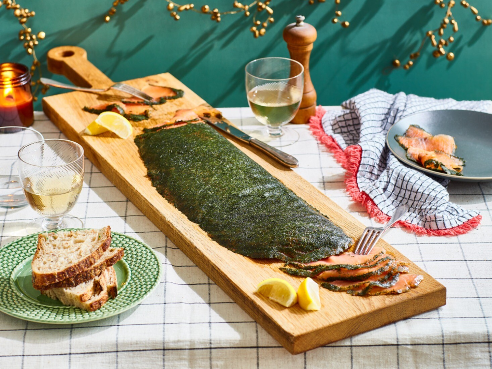 Side of Land-Based Silverscale Salmon Gravadlax, D-Cut (900g-1kg ...