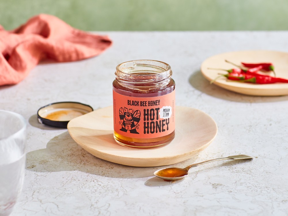 Black Bee Hot Honey (227g) | Field & Flower
