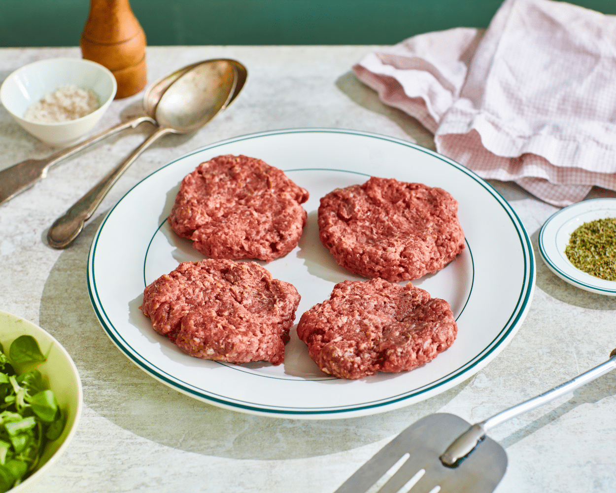 medium rare beef burger